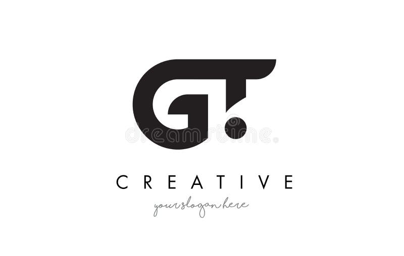 GT Letter Logo Design with Creative Modern Trendy Typography. Stock ...
