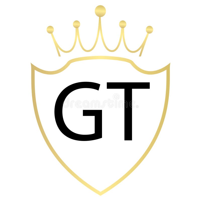 GT Letter Logo Design with Simple Style Stock Illustration ...
