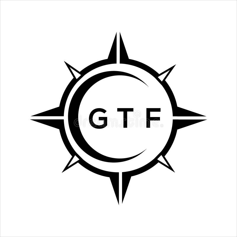 GTF Abstract Technology Circle Setting Logo Design on White Background ...