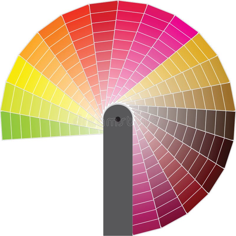 Rueda De Color Con Números De Cantidad De CMYK Ilustración del Vector ...