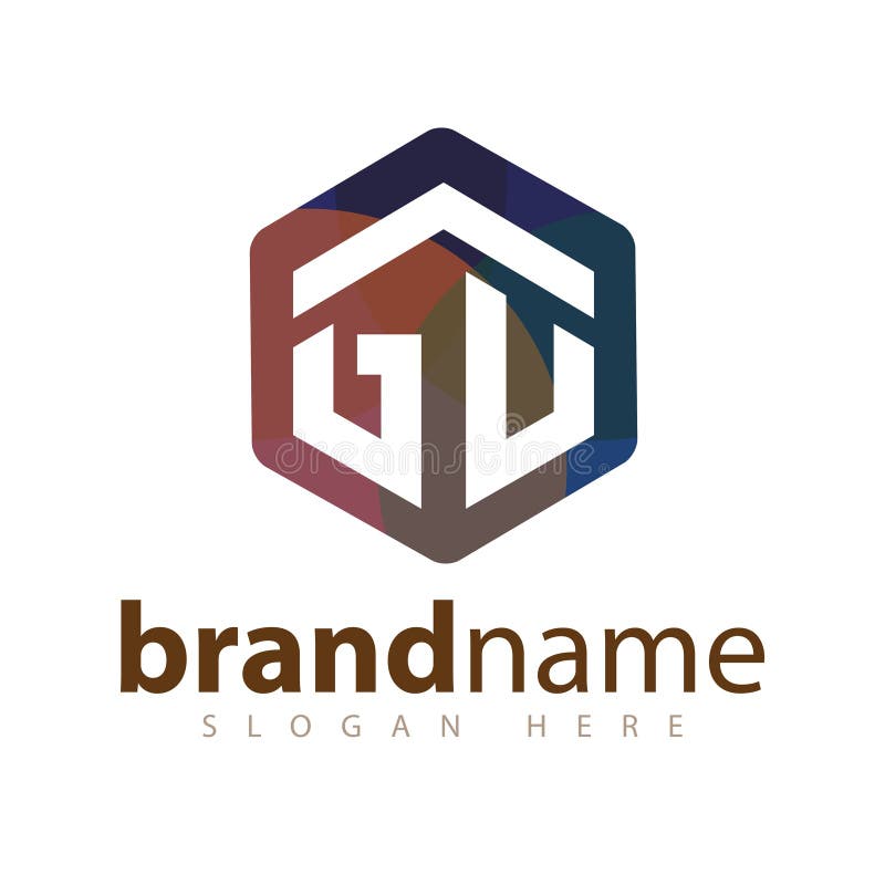 GU Initial Letter Hexagonal Logo Vector Template Stock Illustration ...