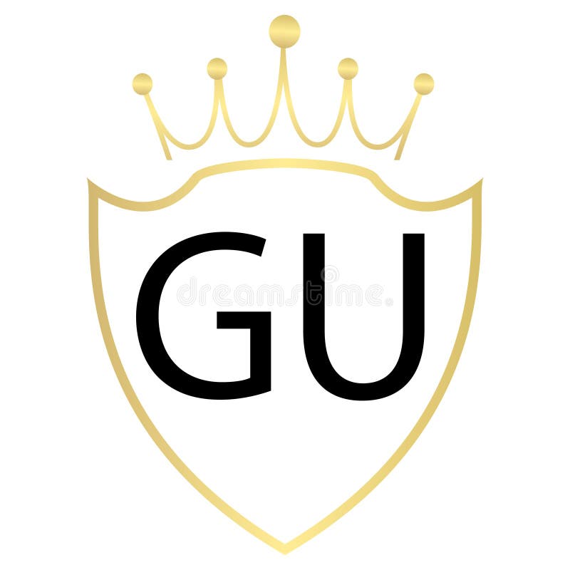 GU Letter Logo Design with Simple Style Stock Illustration ...