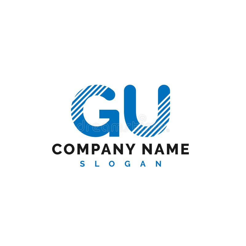 GU Letter Logo Design. GU Letter Logo Vector Illustration - Vector ...