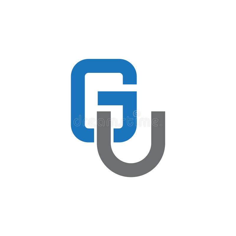 GU Letter Monogram Initial Logo Design Template Vector Illustration. GU ...