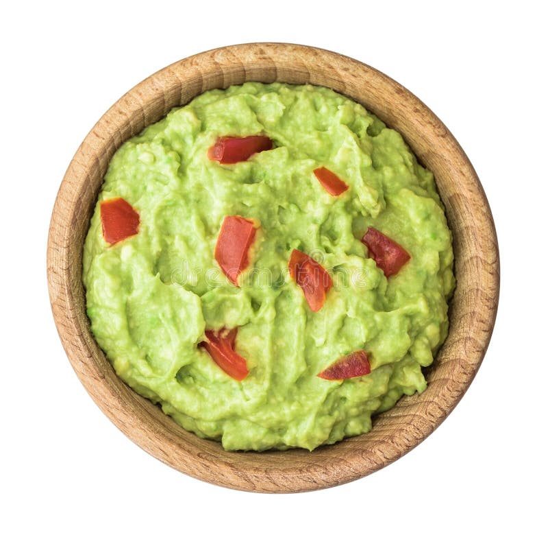 Guacamole Isolated on White Background Stock Photo - Image of round ...