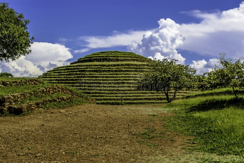 Guachimontones stock photo. Image of green, ruins, blue - 94093762