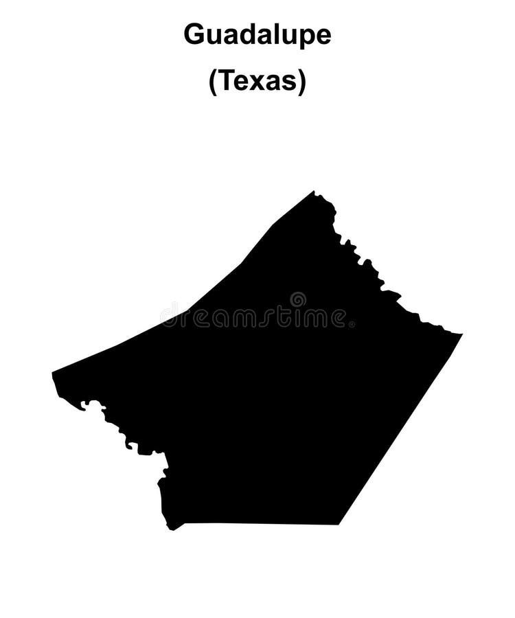 Guadalupe outline map stock illustration. Illustration of guadalupe ...