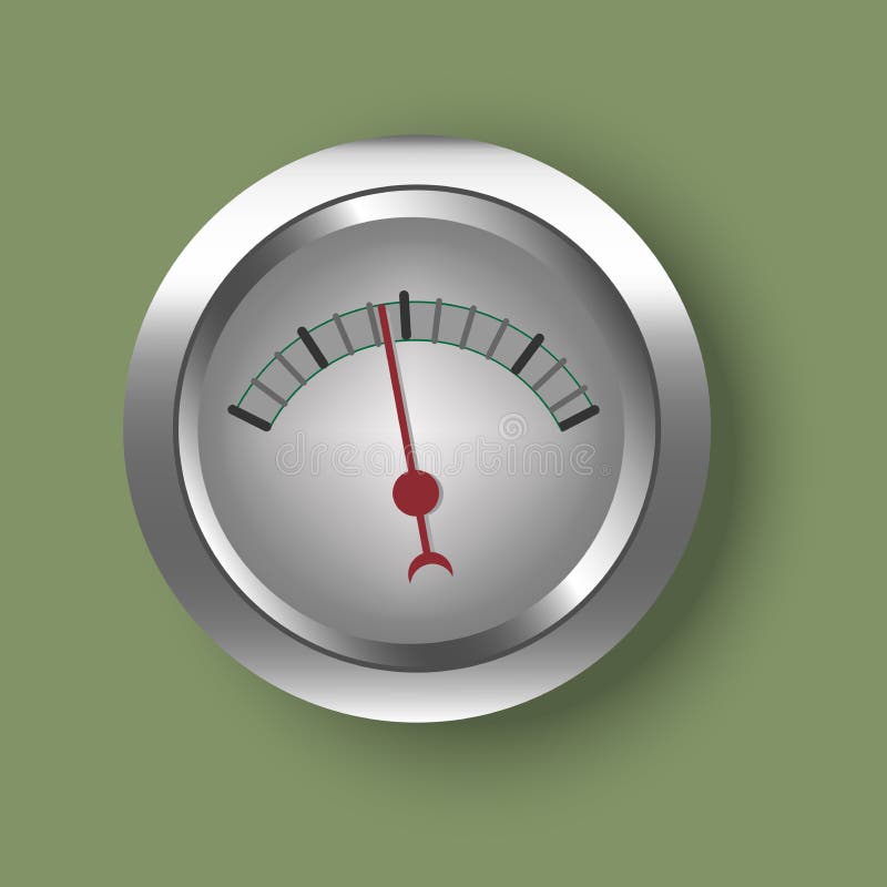 Vintage Meters Scale with Red Arrow and Scale. Stock Vector ...