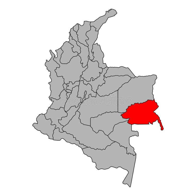 Guainia of Colombia Map Shape, Travel Web Flat Concept Icon Vector ...