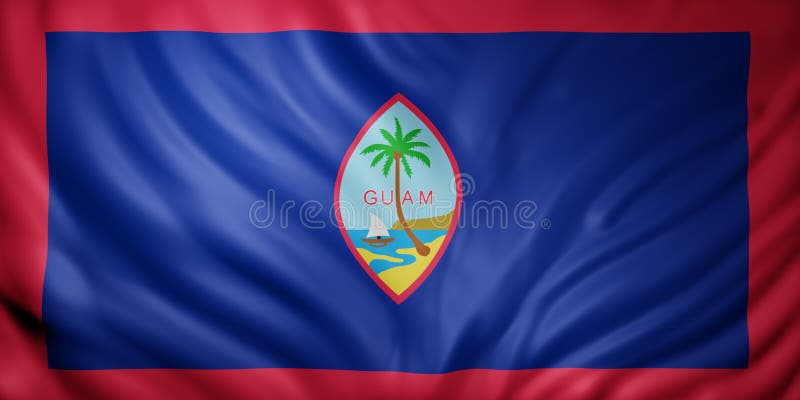 Guam flag waving stock illustration. Illustration of traditional ...
