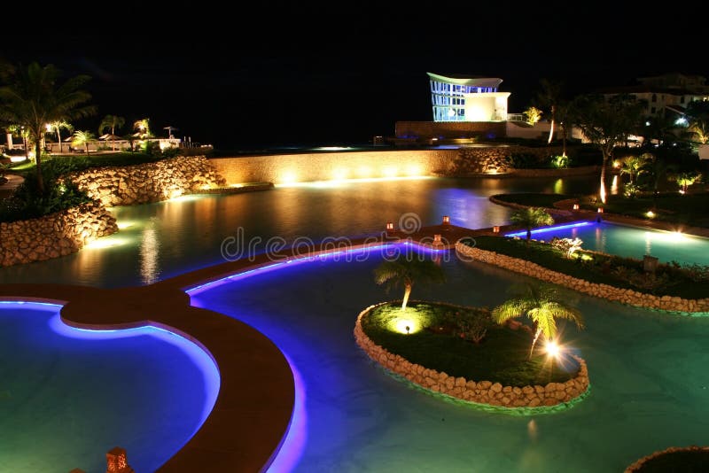 Guam Resort at night stock photo. Image of resort, tranquil - 17012498