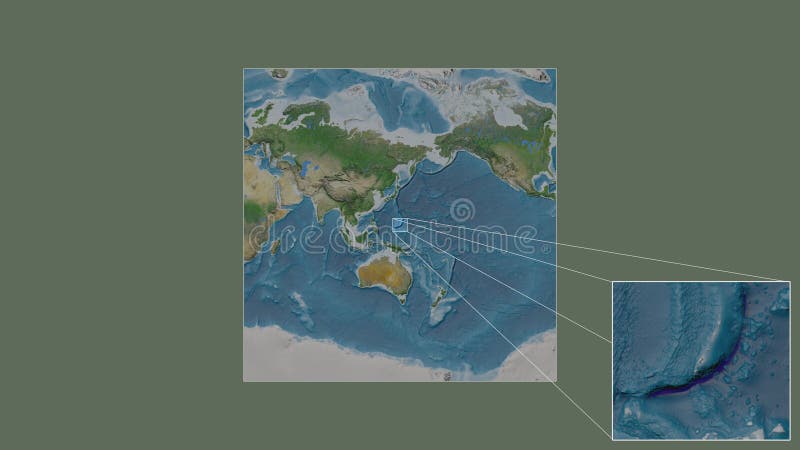 Guam - Satellite. Kavrayskiy, Centered Stock Illustration ...