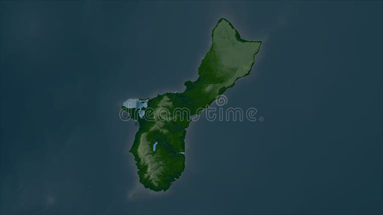Guam - USA Highlighted. Physical Stock Illustration - Illustration of ...