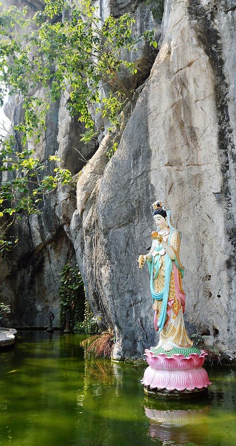 Guan Yin Chinese angle stock photo. Image of statue, guardian - 46571804