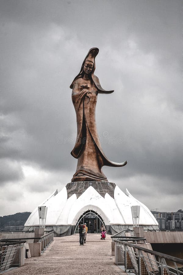 Guan Yin Statue in Macau editorial stock photo. Image of sculpture ...