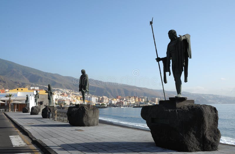 Guanche Kings in Candelaria, Tenerife Stock Image - Image of bencomo ...