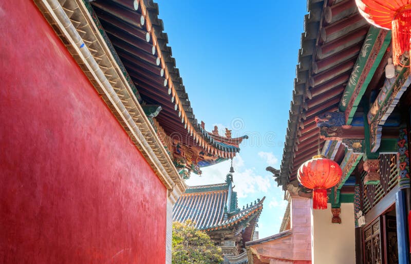 Guandu Ancient Town in Kunming Stock Photo - Image of asian ...