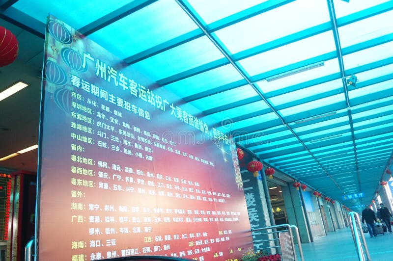 Guangzhou, China: Bus Station Editorial Image - Image of asia, waiting ...