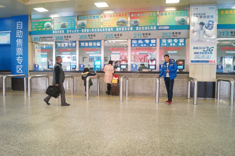Guangzhou, China: Bus Station Editorial Photo - Image of travel ...