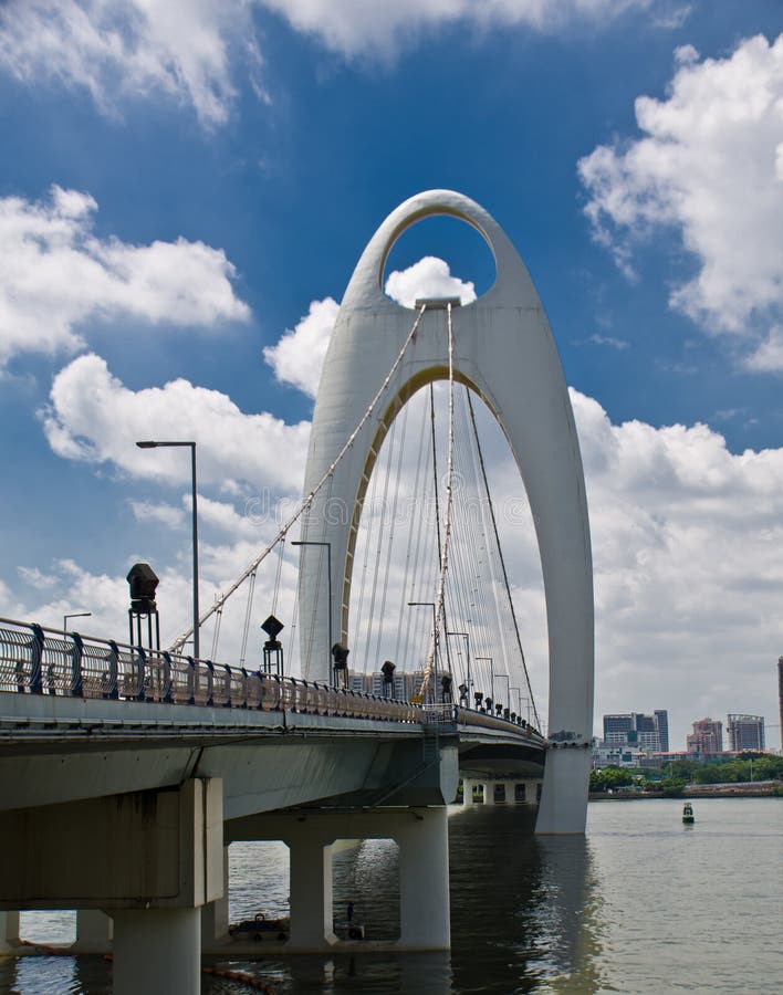 Liede bridge in Guangzhou. stock image. Image of center - 45488751