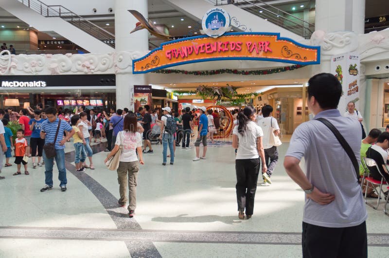 Guangzhou, Grandview Mall editorial stock photo. Image of chinese ...