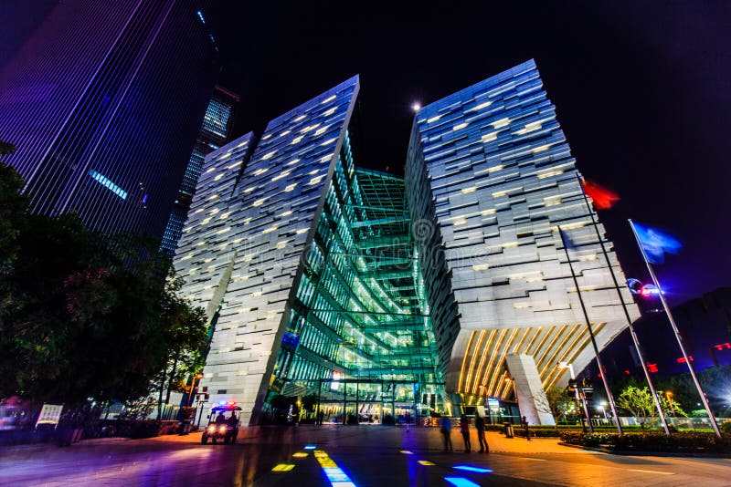 Guangzhou library. stock image. Image of modern, interior - 63215019