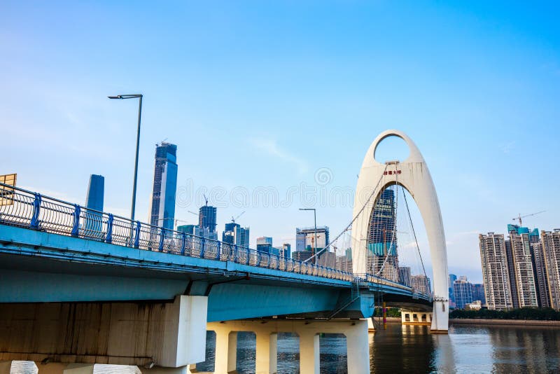 Guangzhou Liede Bridge editorial photography. Image of jiang - 62825892