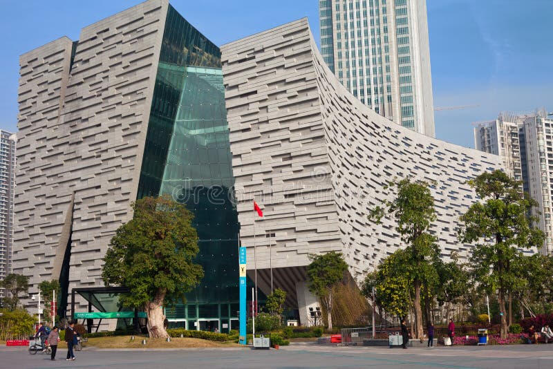 Guangzhou New Library editorial photo. Image of flag - 22786781