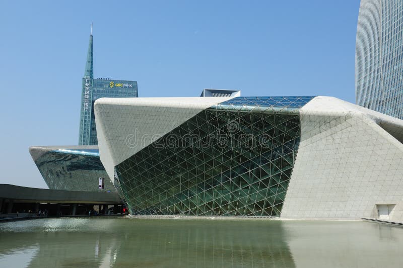 Guangzhou Opera House editorial stock image. Image of reflection - 16758844