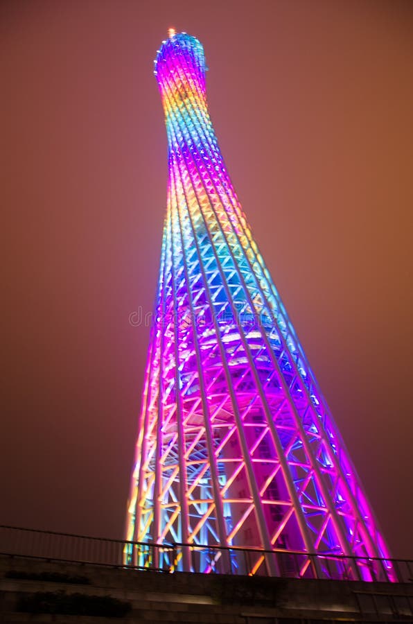 Canton Tower Guangzhou Night China Editorial Photography - Image of ...