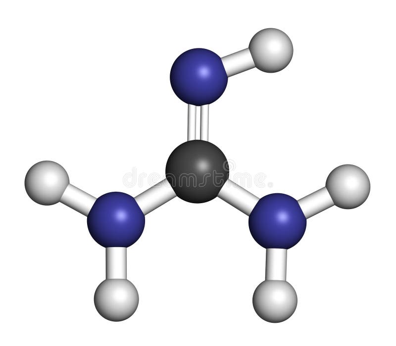 Guanidine Molecule. Skeletal Formula. Stock Illustration - Illustration ...