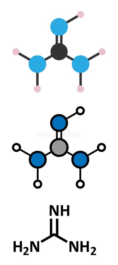 Guanidine Molecule. Skeletal Chemical Formula Stock Vector ...