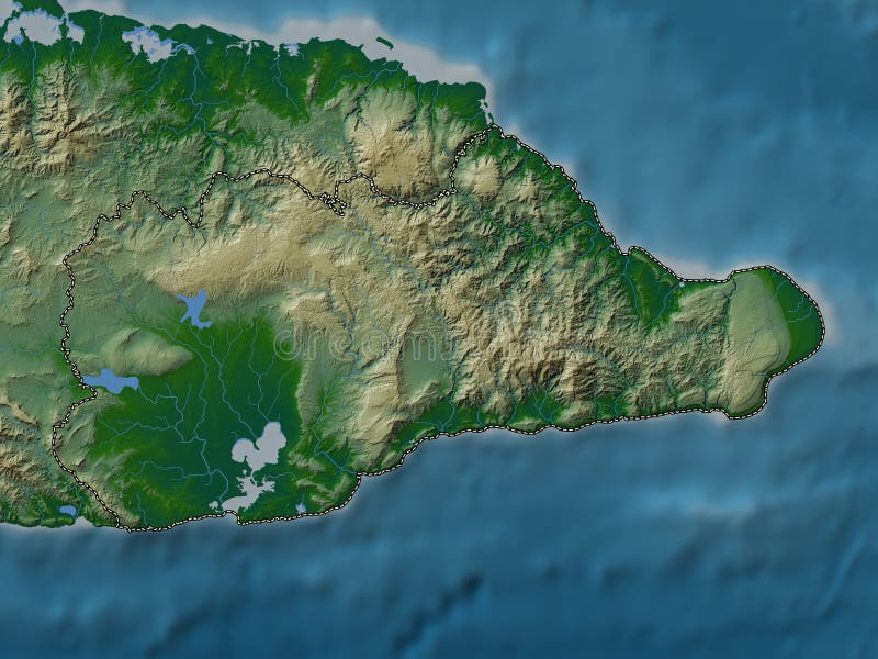 Guantanamo, Cuba. Physical. No Legend Stock Image - Image of guantanamo ...