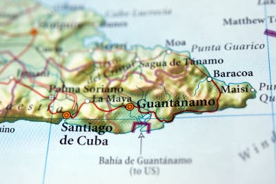 Guantanamo on a map stock photo. Image of atlas, world - 13058208