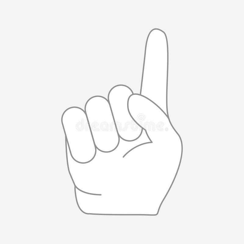 Guante Blanco Con El Finger Ilustración del Vector - Ilustración de ...