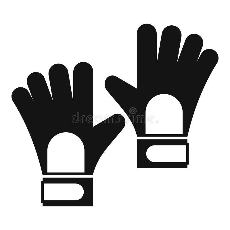 Guantes Del Icono Del Portero, Estilo Simple Ilustración del Vector ...