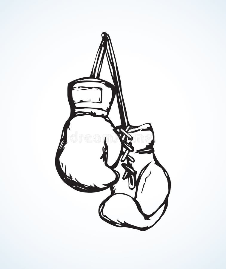 Guanti Da Boxe. Disegno Vettoriale Illustrazione Vettoriale ...