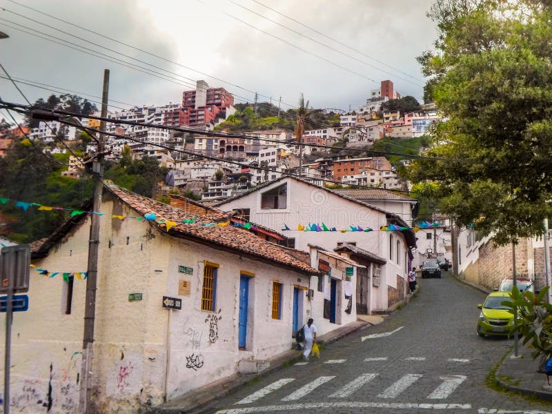 Guapulo Neighborhood in Quito Editorial Stock Image - Image of latin ...
