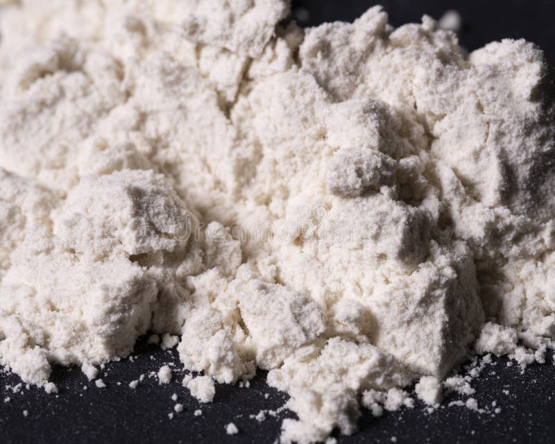 Guar Gum Powder or Guaran in Wooden Bowl on Green Background, Top View ...