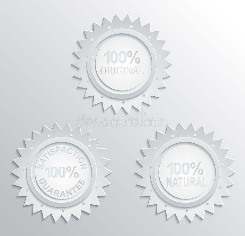 Guarantee Badge Paper Effect Stock Vector - Illustration of sign ...