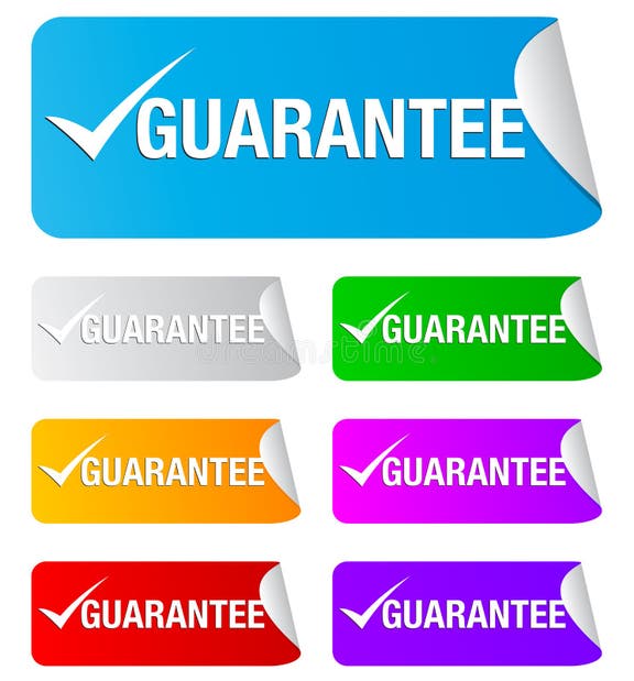 Guarantee Check Mark,rectangular Stickers Stock Vector - Illustration ...