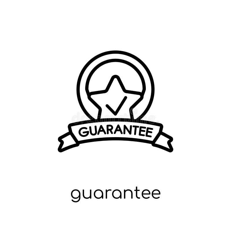 Guarantee Icon. Trendy Modern Flat Linear Vector Guarantee Icon Stock ...