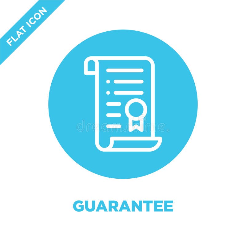Guarantee Icon Vector. Thin Line Guarantee Outline Icon Vector ...