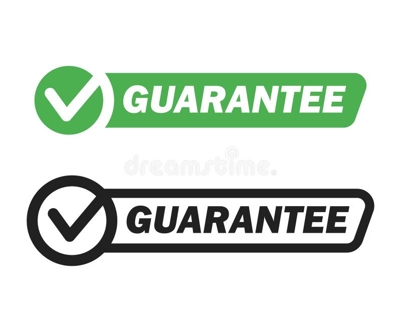 Guarantee Label Icon Set Vector Template Stock Vector - Illustration of ...