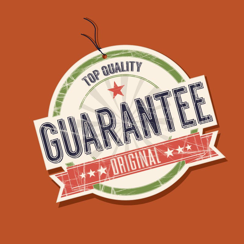 Guarantee product tag stock vector. Illustration of artistic - 90693713