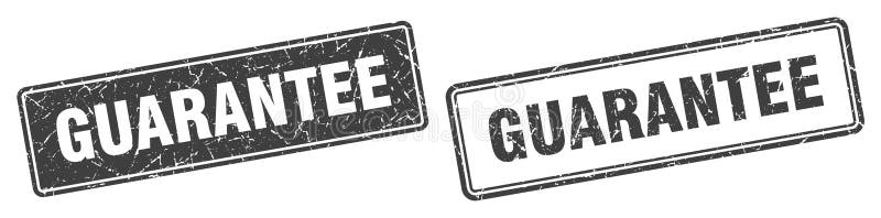 Guarantee Stamp Set. Guarantee Square Grunge Sign Stock Vector ...