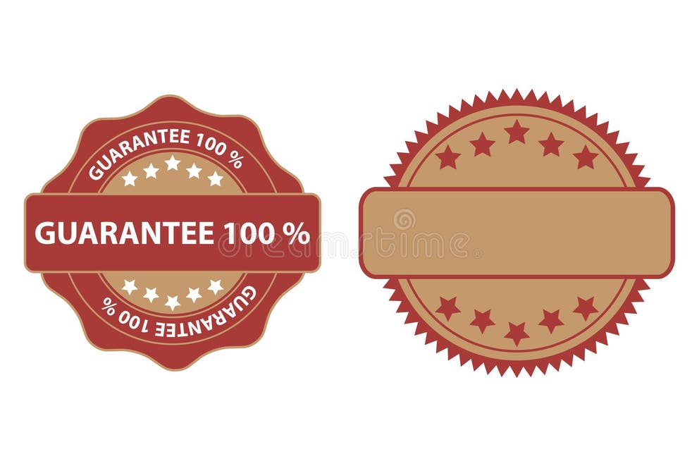 Guarantee Sticker Label Vector Design Stock Vector - Illustration of ...