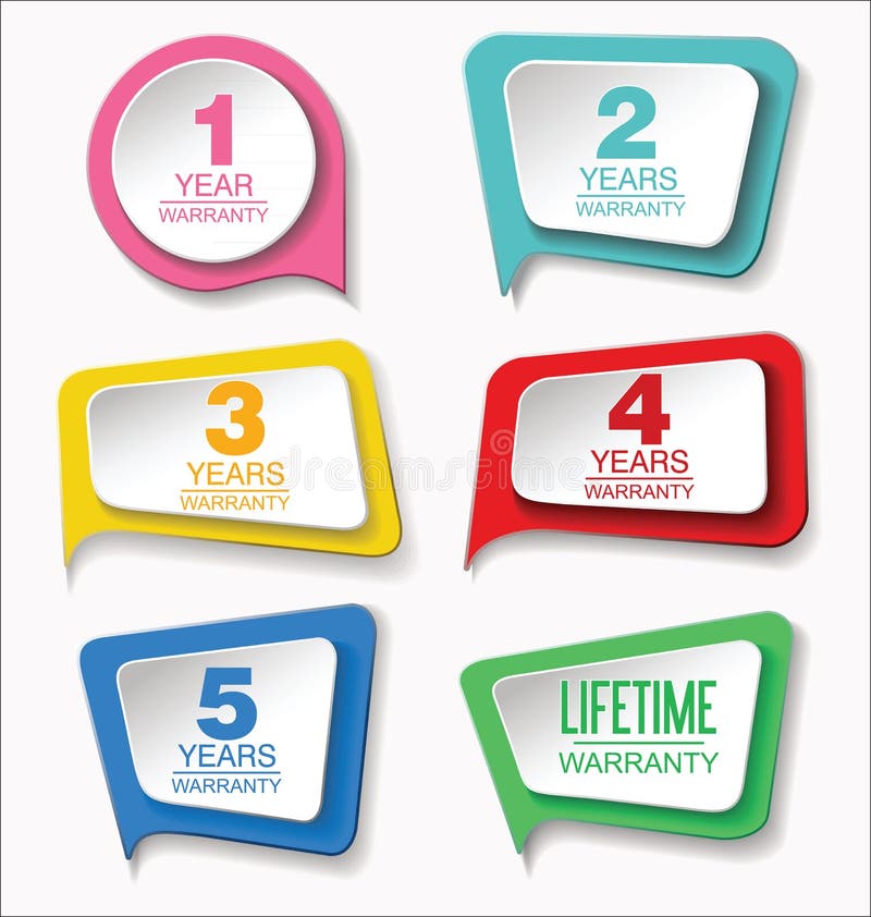 Guarantee Stickers Modern Design Collection Stock Illustration ...