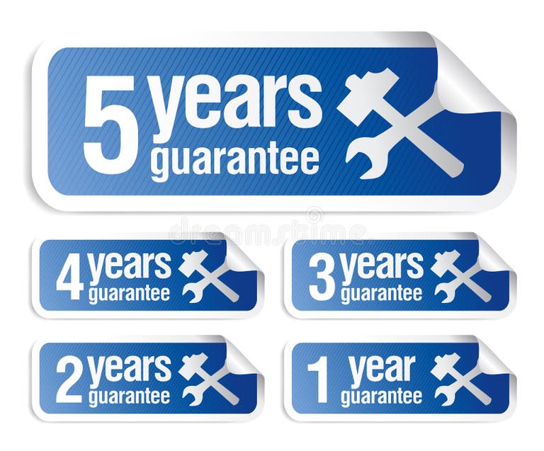 Guarantee stickers set stock vector. Illustration of assurance - 15290985