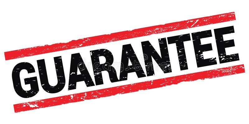 GUARANTEE Text on Black-red Rectangle Stamp Sign Stock Illustration ...
